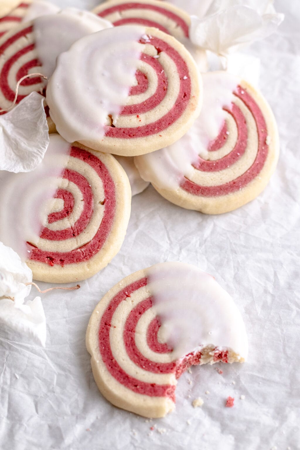 Strawberry Pinwheel Cookies • Red Currant Bakery