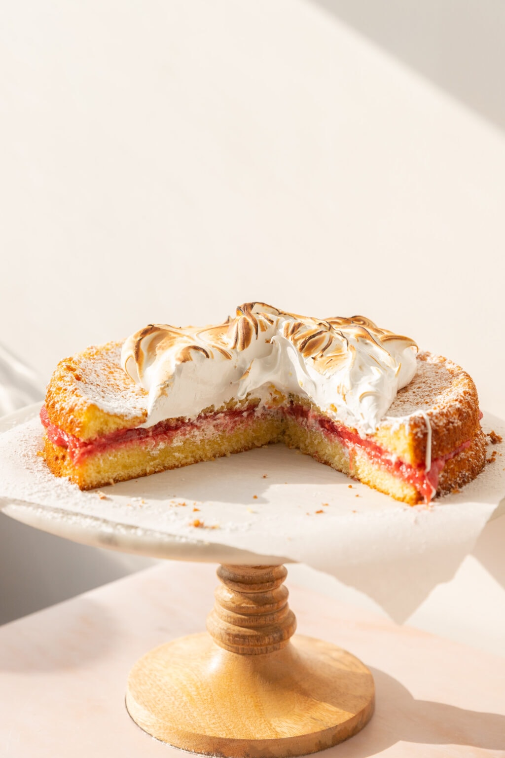 Rhubarb Meringue Cake • Red Currant Bakery