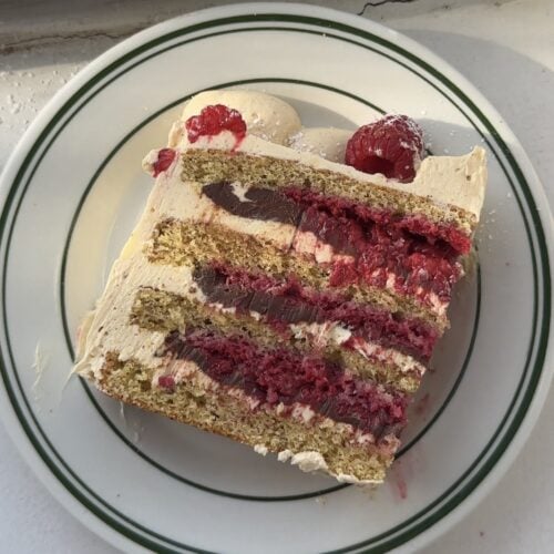 Hazelnut Raspberry Cake • Red Currant Bakery