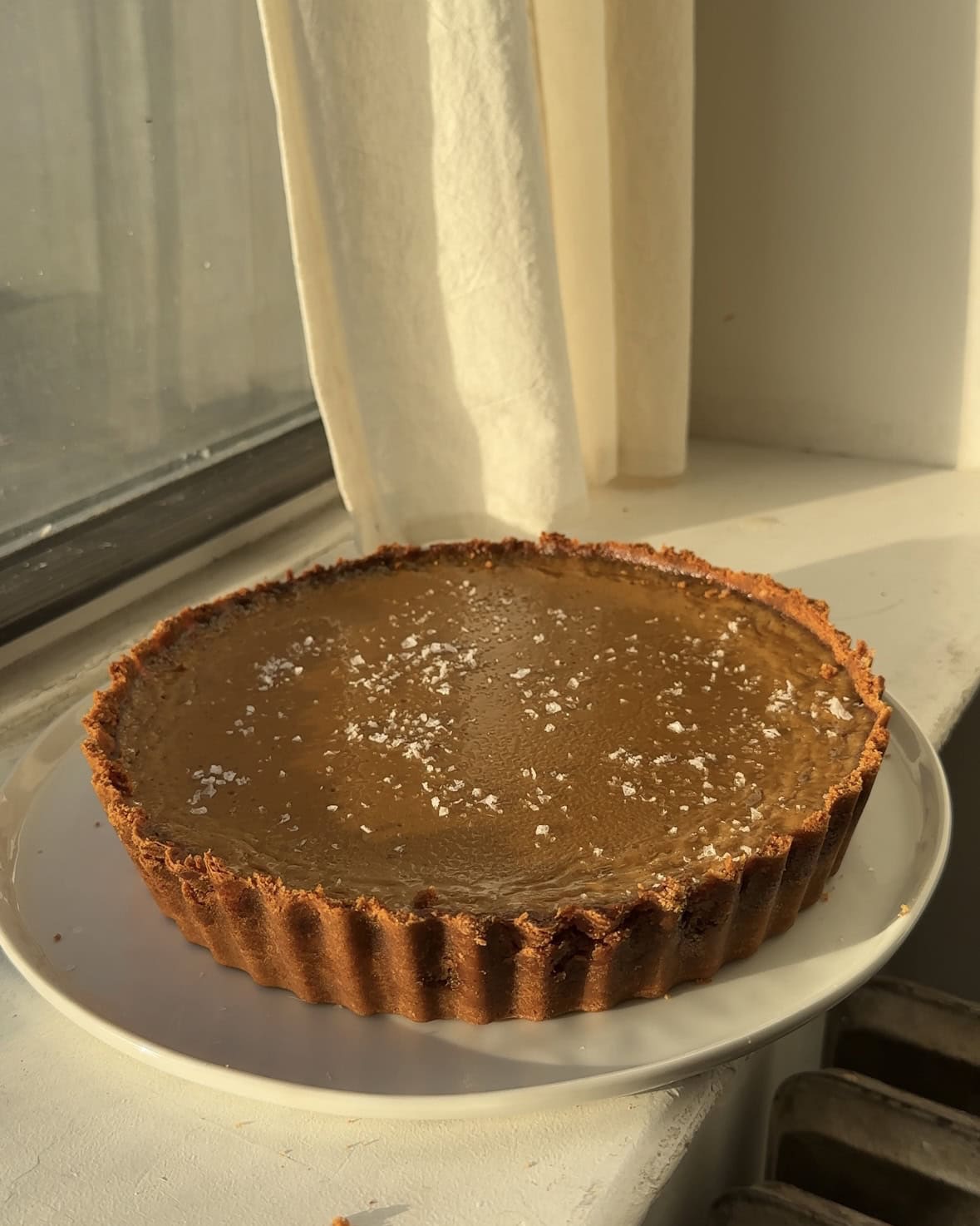 Maple Sea Salt Latte Custard Tart • Red Currant Bakery