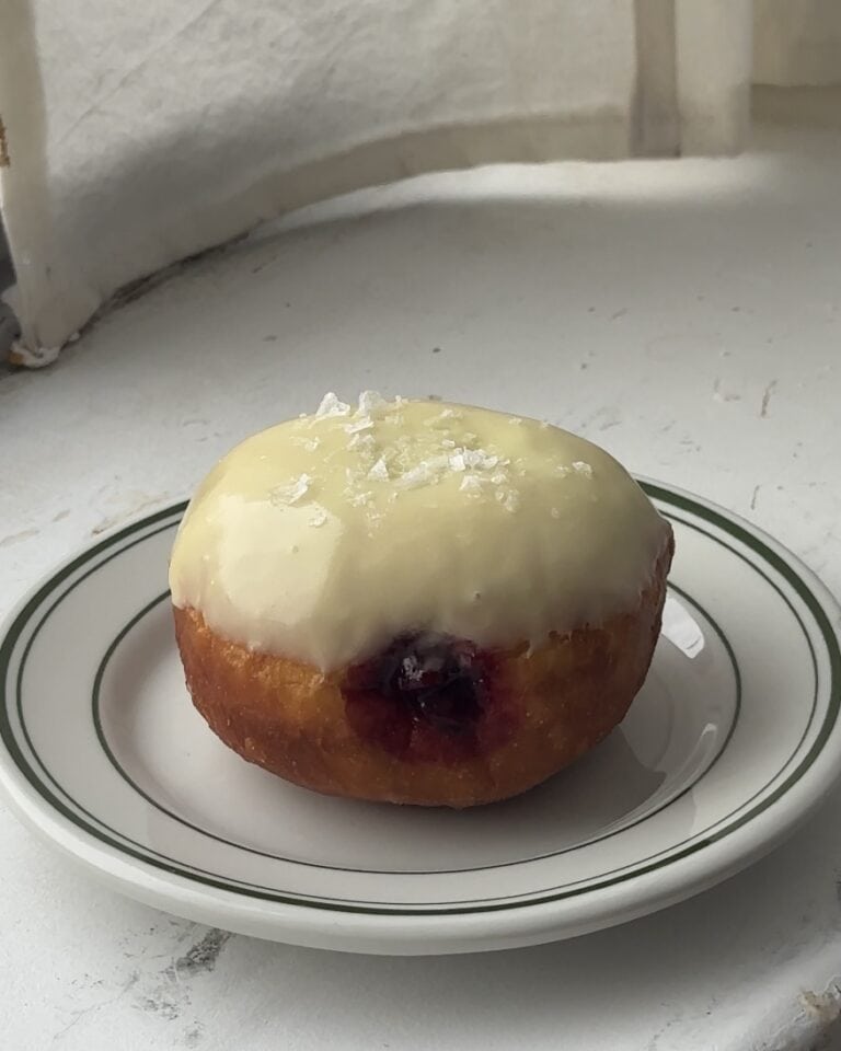 Olive Oil Sea Salt Jam Donuts • Red Currant Bakery
